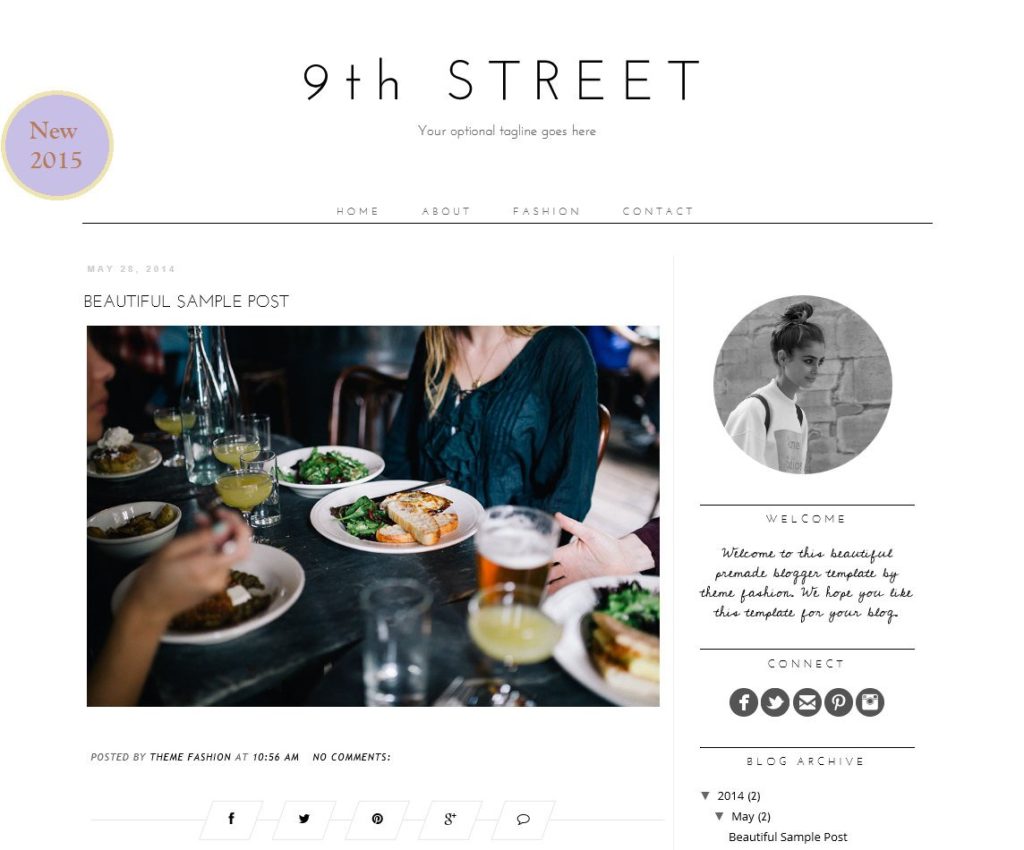 Free Responsive Blogger Template - 9th Street