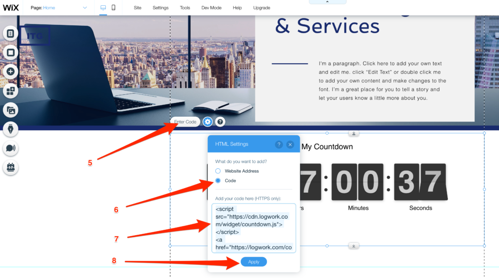 How to Add a Countdown Timer to Wix Websites