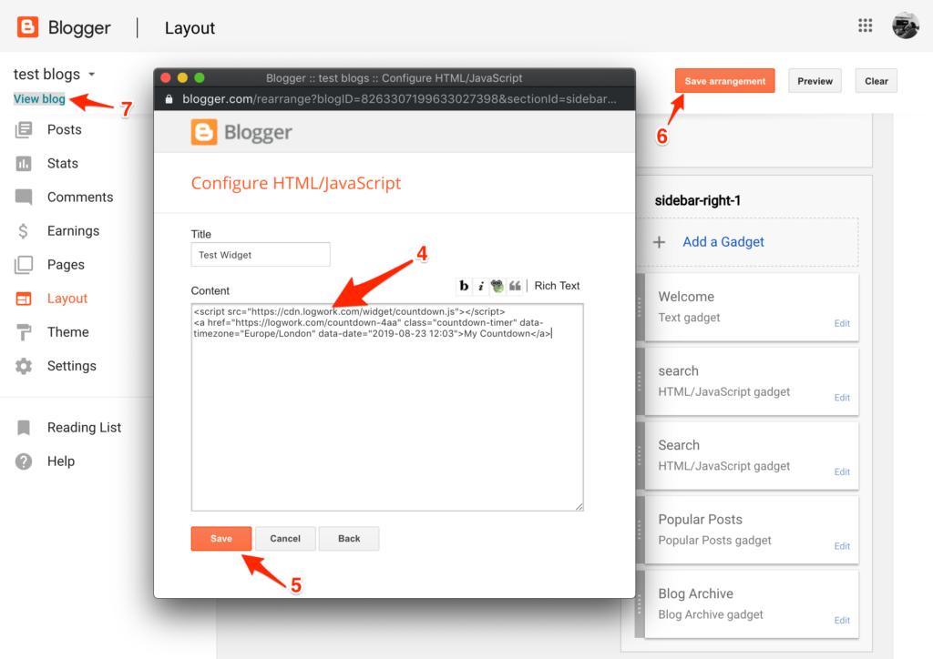 How to Add a Countdown Timer to Blogger