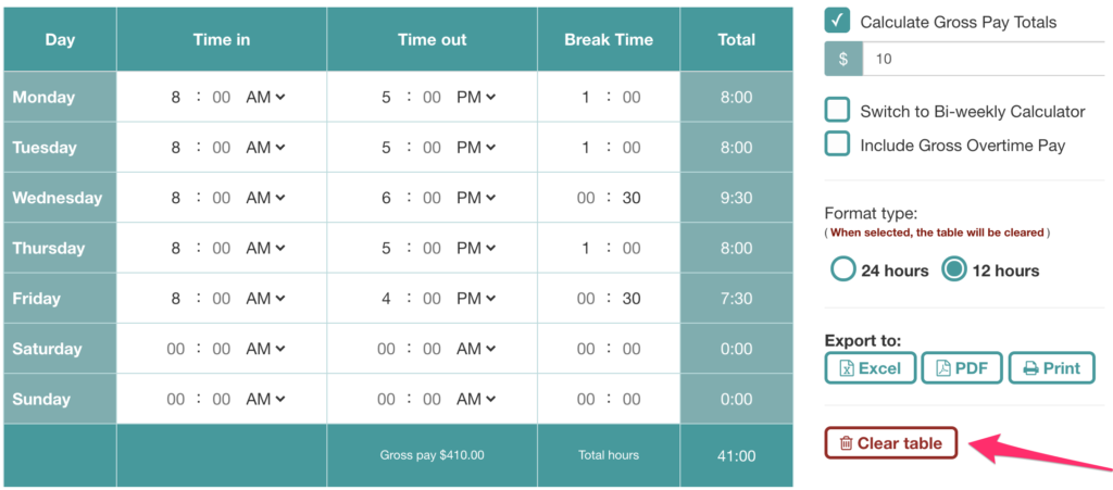 LogWork Free Timesheet Calculator
