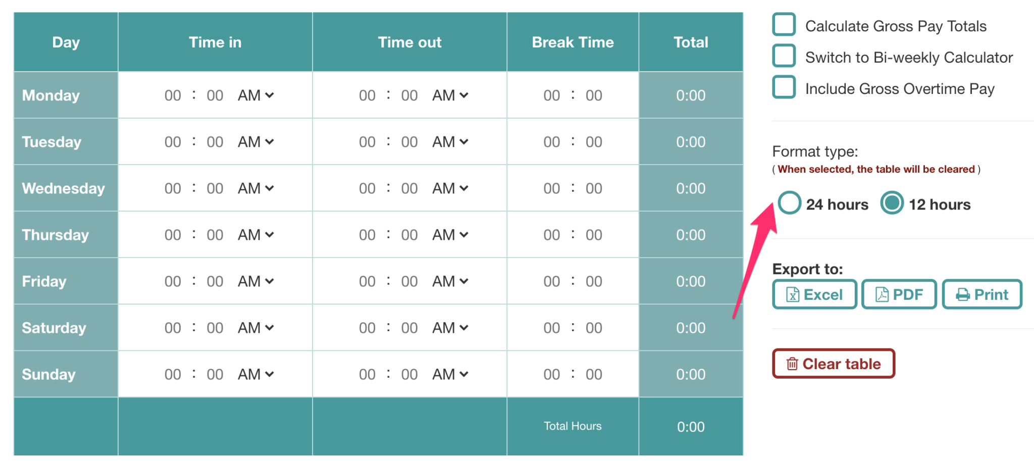 LogWork Free Timesheet Calculator